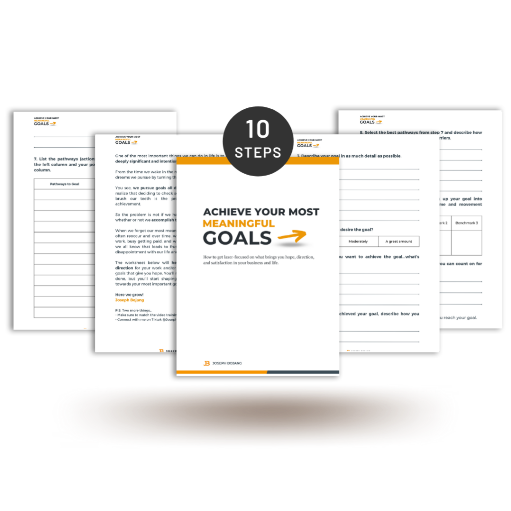 Achieve Your Most Meaningful Goals - Joseph Bojang